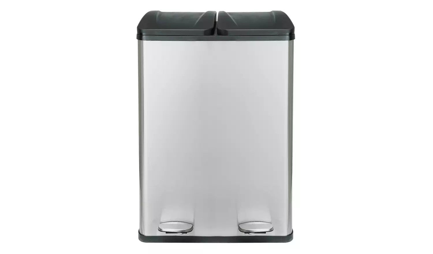 Habitat 55 Litre 2 Compartment Recycling Bin - Steel – Wigan Store Ltd